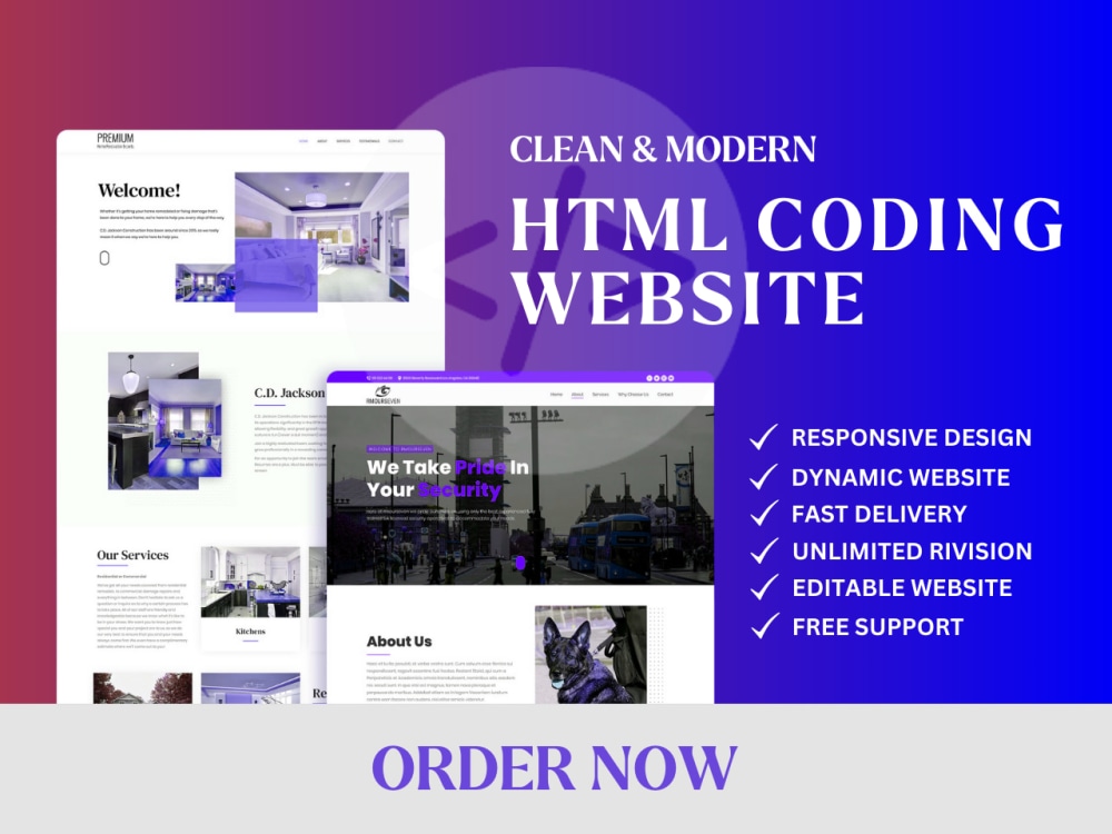 Custom coded website with HTML, CSS, Bootstrap and Javascript | Upwork