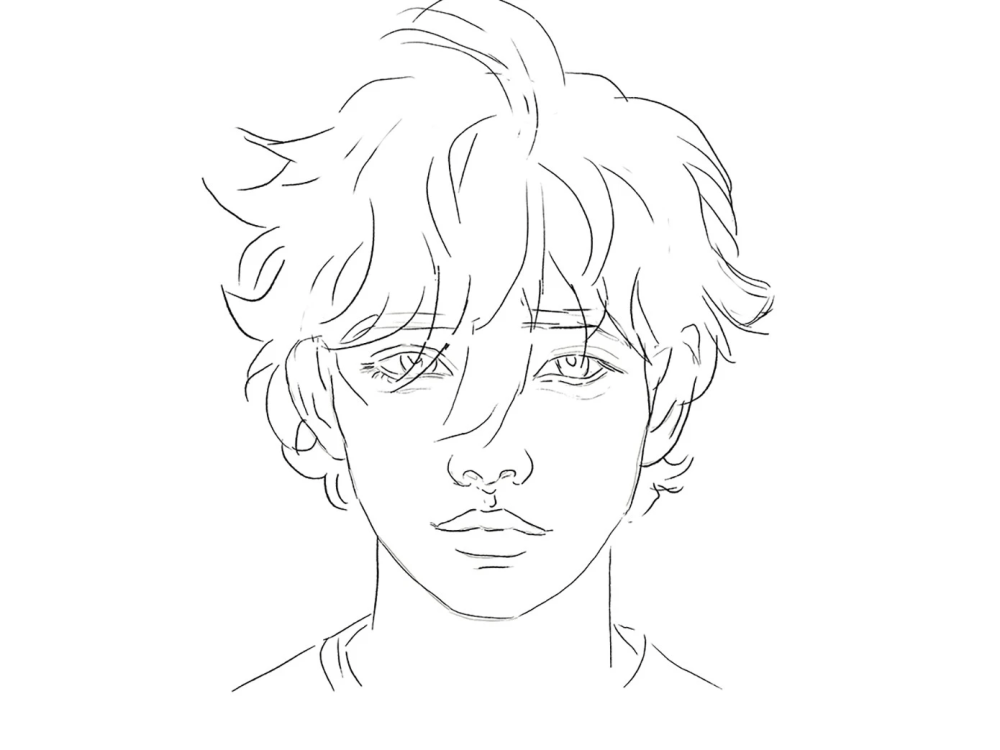 A simple digital portrait (line art) | Upwork