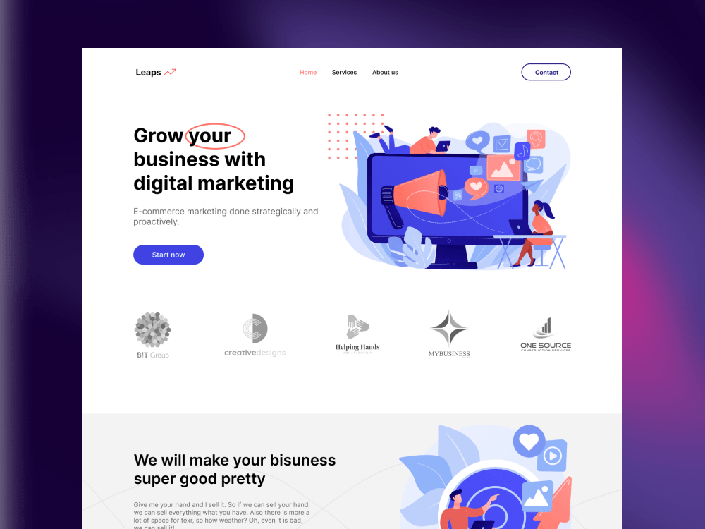 A responsive website design in Figma | Upwork