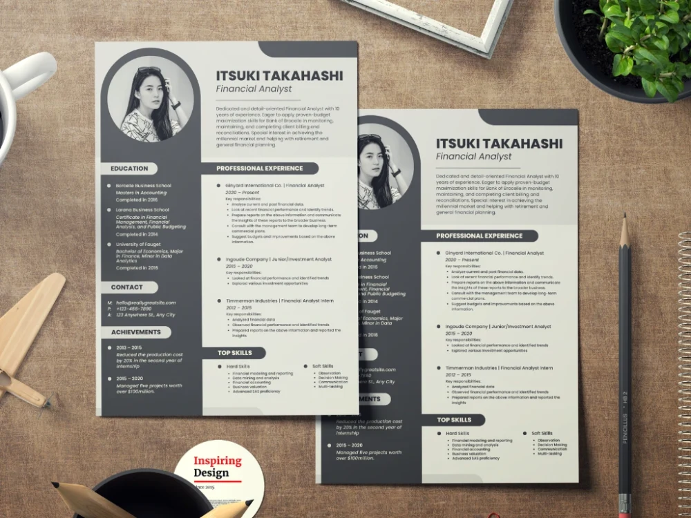 A professional resume template design | Upwork