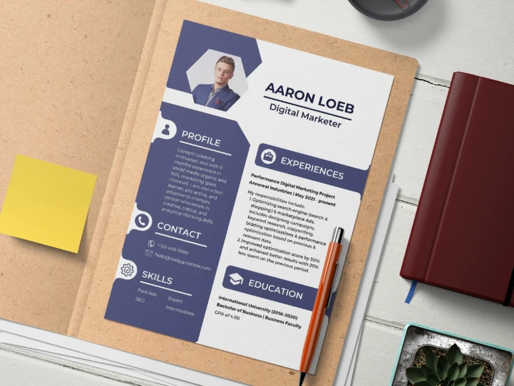 A professional resume template design | Upwork