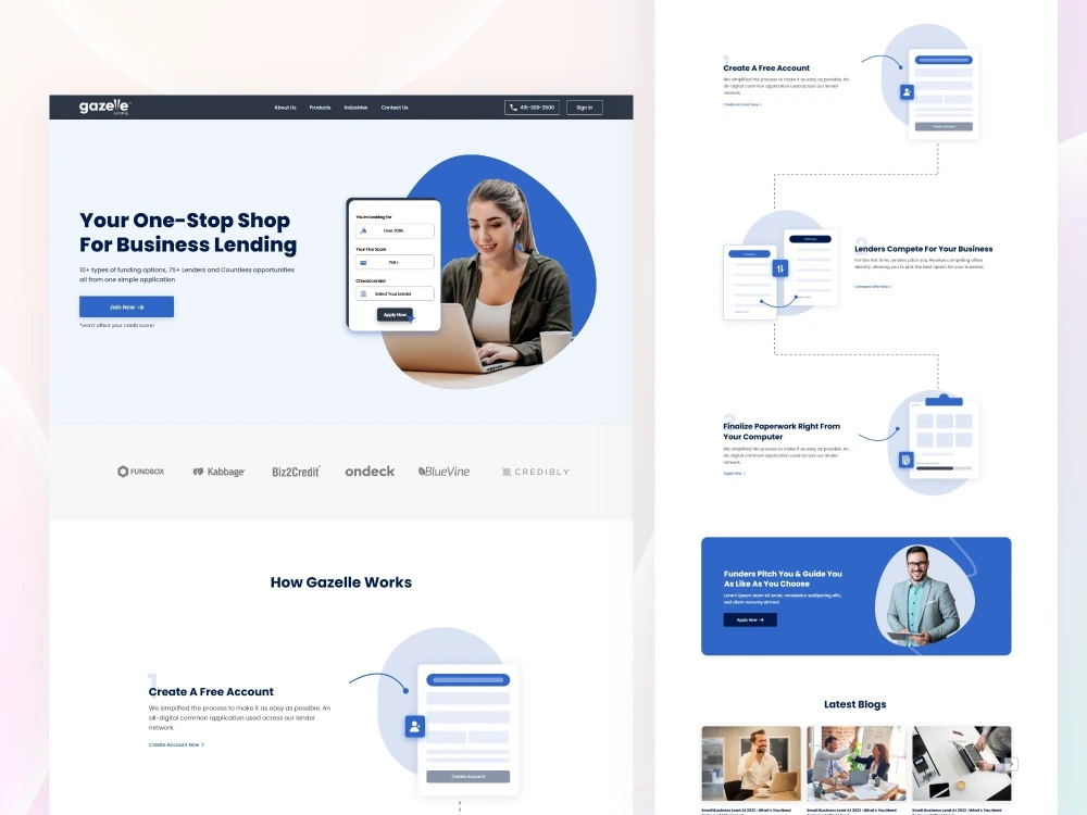 High conversational web landing page UI/UX design with Figma or Adobe ...