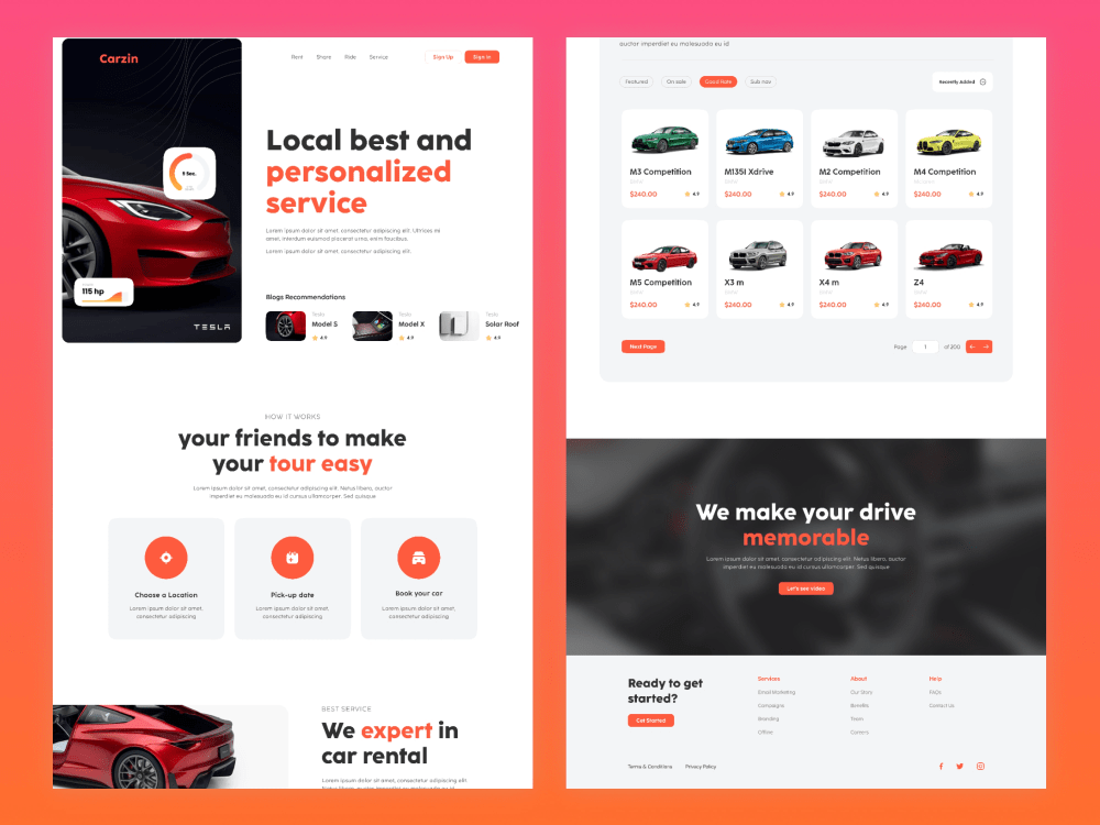 Responsive website UI UX design, web UI or landing page UI design in ...