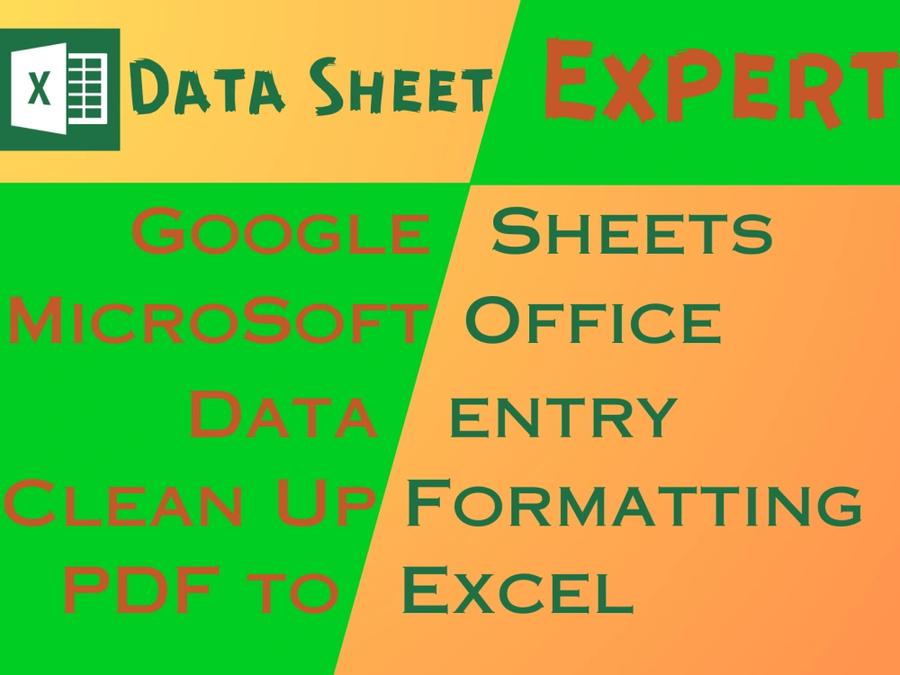 Excel and Google sheet data entry, cleaning and formatting service | Upwork