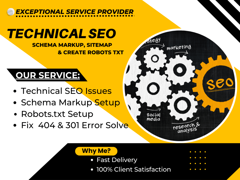 Schema Markup, Sitemap & Create Robots txt to Solve Technical Issues | Upwork