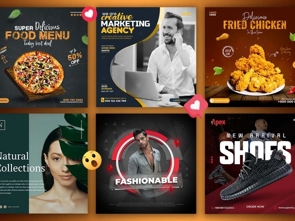 Design unique and attractive social media post, creative ads | Upwork