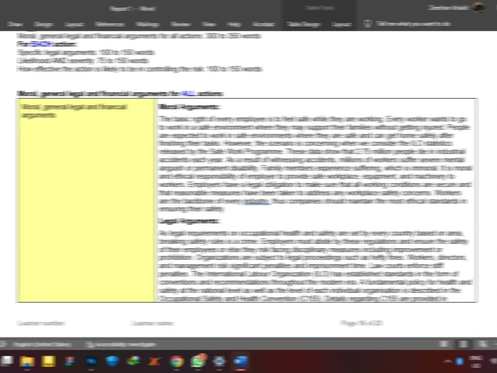 NEBOSH IG2 Risk Assessment Report | Upwork NEBOSH IG2 Risk Assessment Report | Upwork