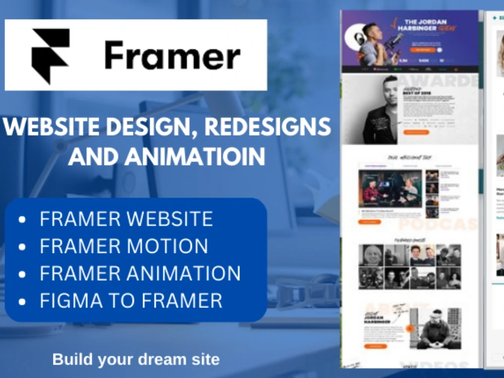 Framer website design and redesign, framer animation, figma to framer | Upwork