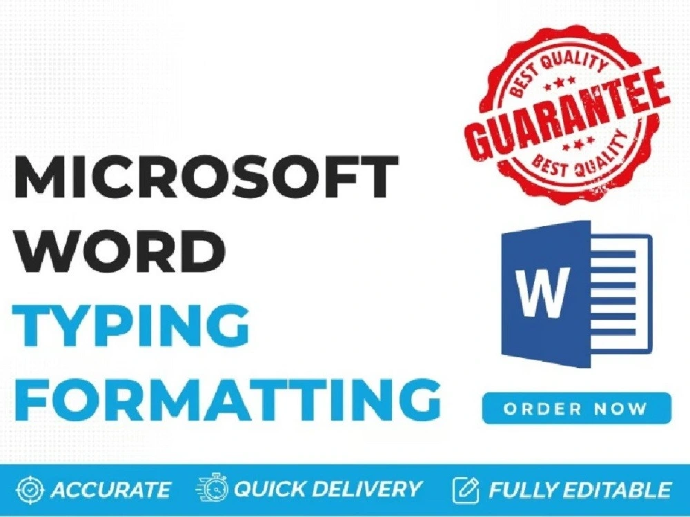 Microsoft Word Typing and Formatting, PDF to MS Word | Upwork