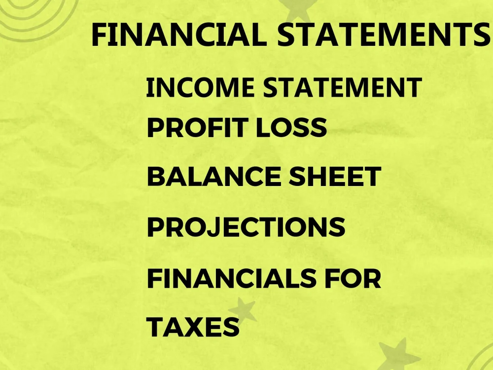 Profit Loss Balance Sheet Cash Flow Financial Statement Upwork