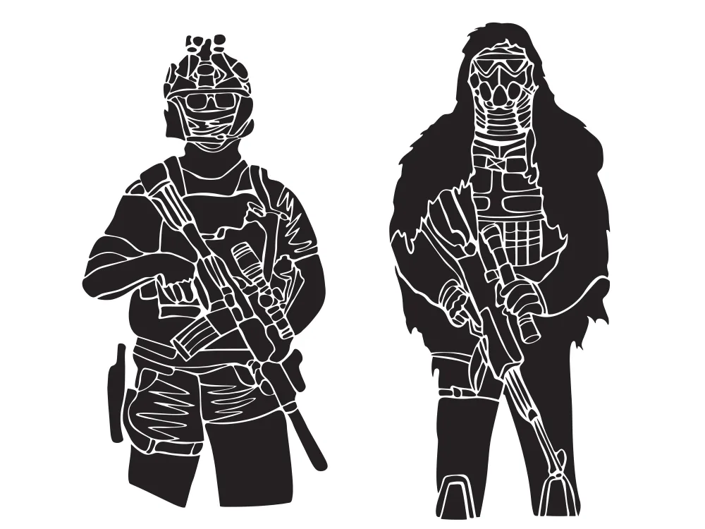 Draw a digital custom vector stencil design for laser cutting and ...