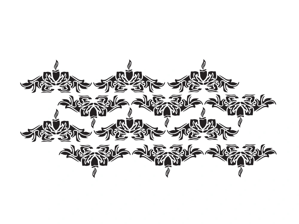 Draw a digital custom vector stencil design for laser cutting and ...