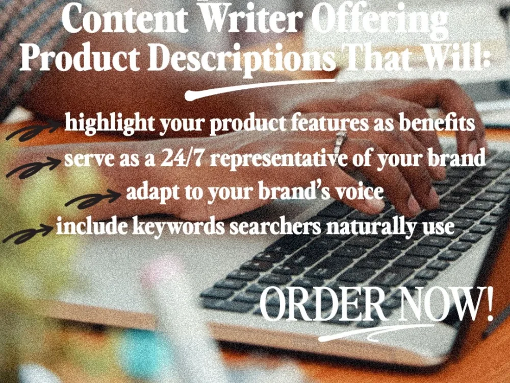 Eye-catching, well-written product descriptions in your brand's voice ...