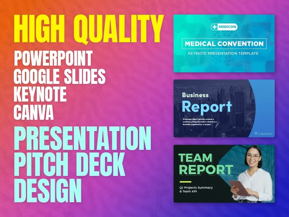 High-quality, professional business presentation pitch deck. | Upwork