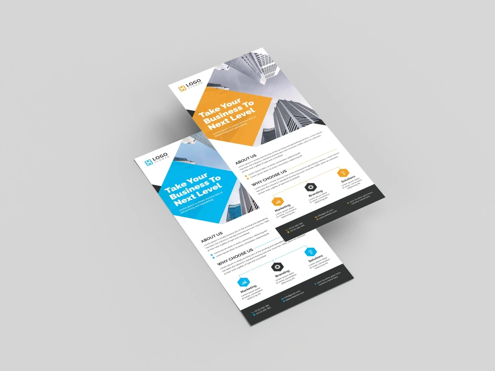 A creative rack card and professional DL flyer design for your business ...