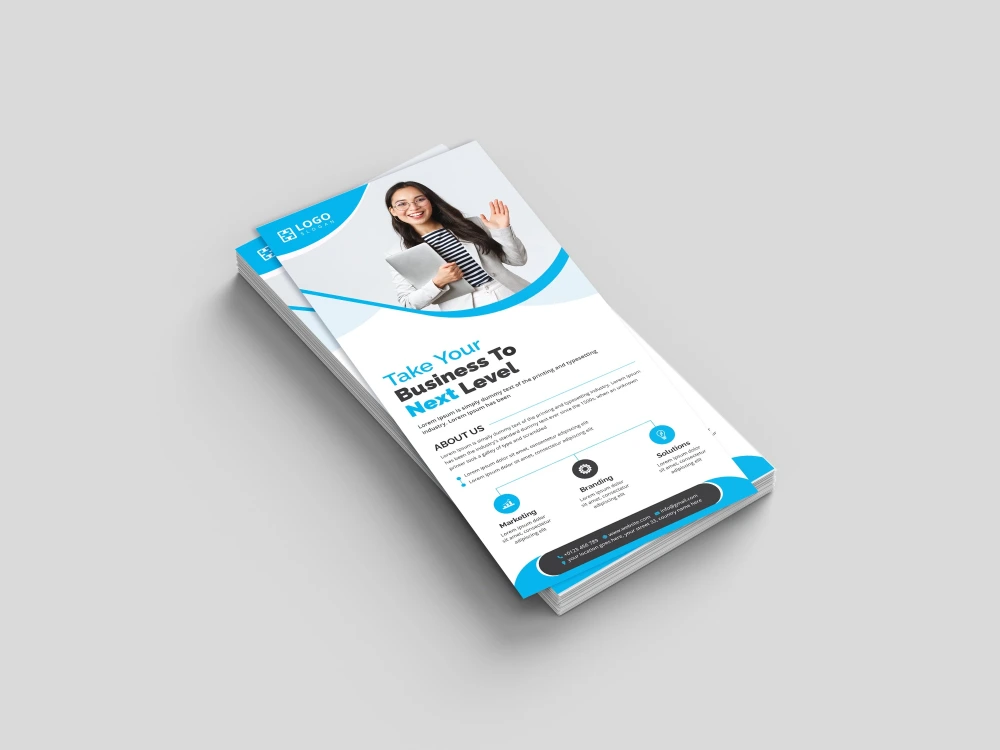 A creative rack card and professional DL flyer design for your business ...