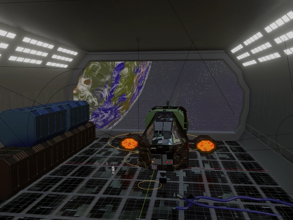 Spaceship landing on bay simulation | Upwork