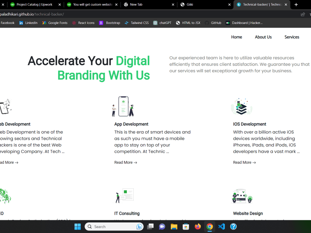 Custom website using Reactjs or Next js | Upwork