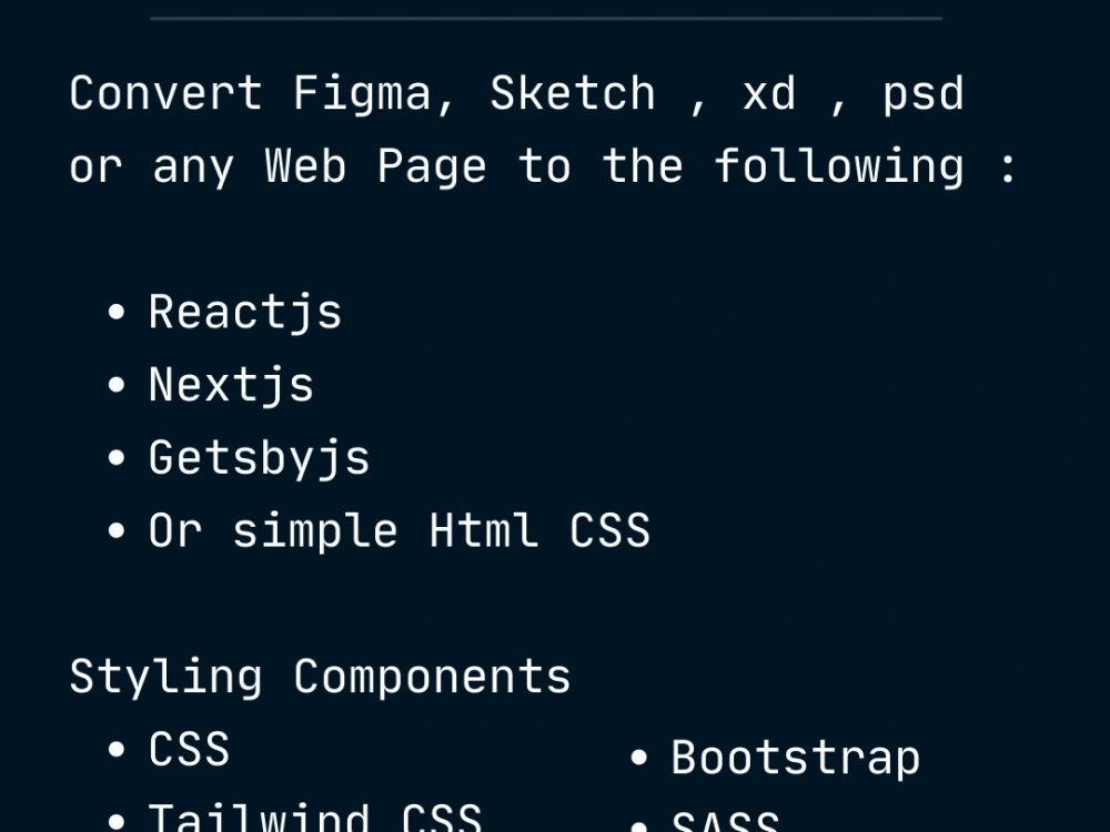 Next Jsreact Web App Using Tailwind Convert From Xd Figma Or Web Designs Upwork