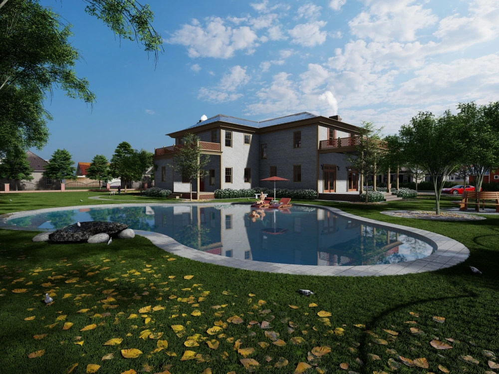 Fantastic backyard, terrace, patio, garden 3d realistic landscape Design | Upwork