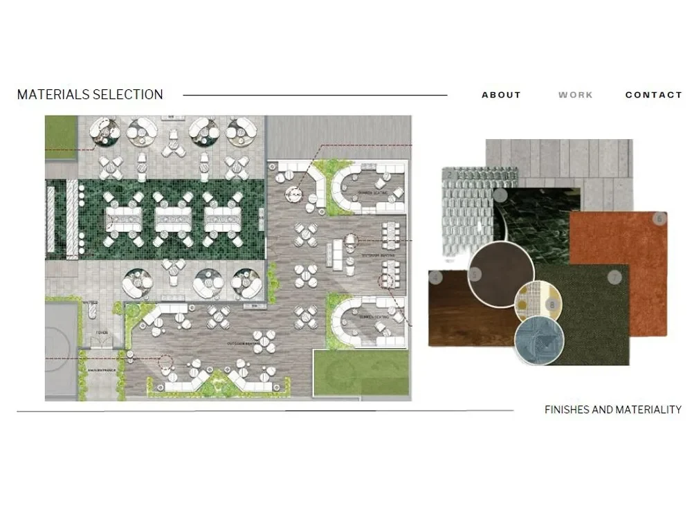 A mood-board design, plan rendering and image references for your rooms ...