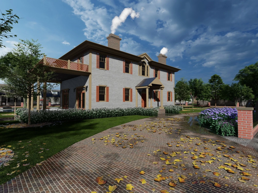 Fantastic backyard, terrace, patio, garden 3d realistic landscape ...