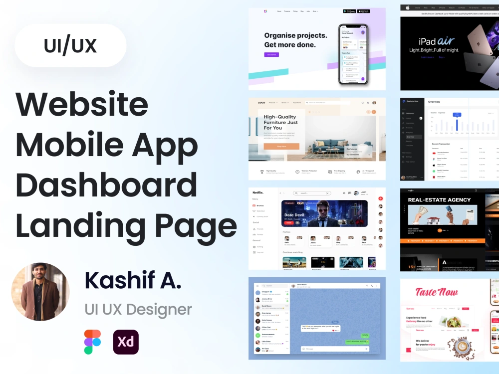 UI UX design, website, dashboard, and mobile app in Figma | Upwork