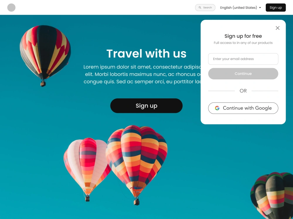 A modern login and signup screen design | Upwork