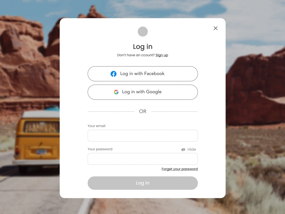 A modern login and signup screen design | Upwork