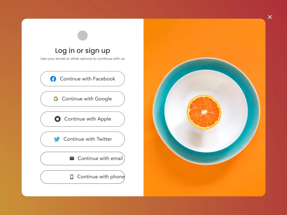 A modern login and signup screen design | Upwork