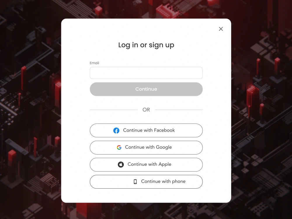 A modern login and signup screen design | Upwork