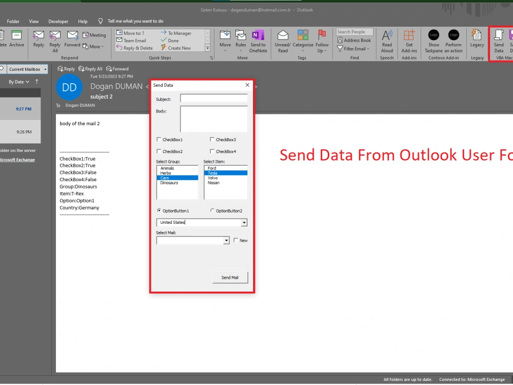 An Outlook VBA automation that sends emails and scrapes into an Excel file. | Upwork