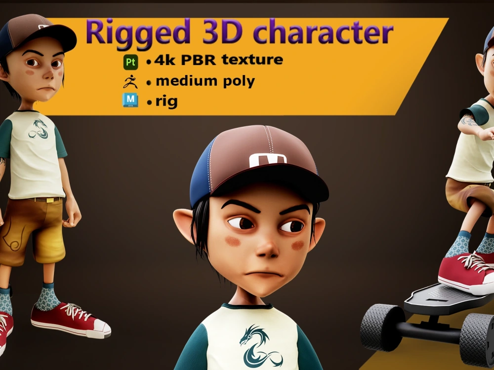 Cartoon Character Modeling Texturing Facial Rigging Upwork