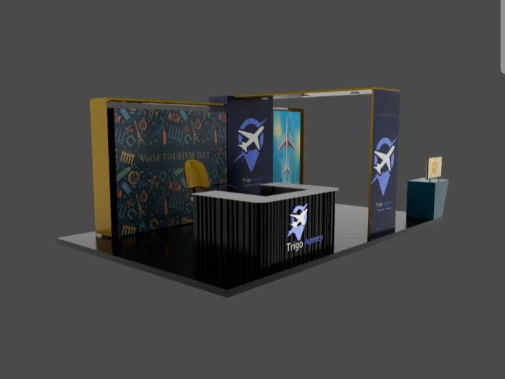 Exhibition stall,Kiosk,podiums,3d, Virtual booth,3d trade show booth ...
