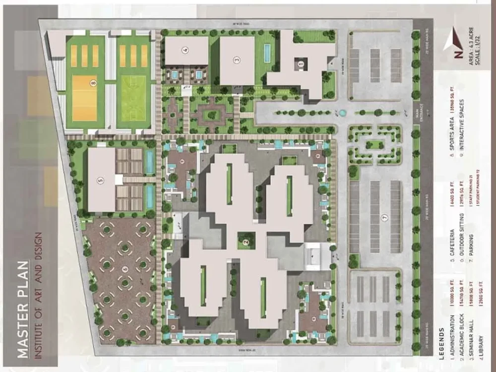 A professional 2D site masterplan rendered, and 2D landscape design ...