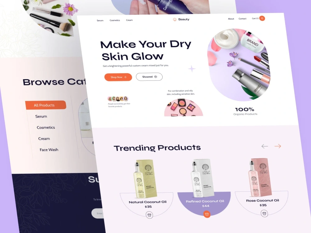 Modern and professional clean website UI & landing page UI UX design ...