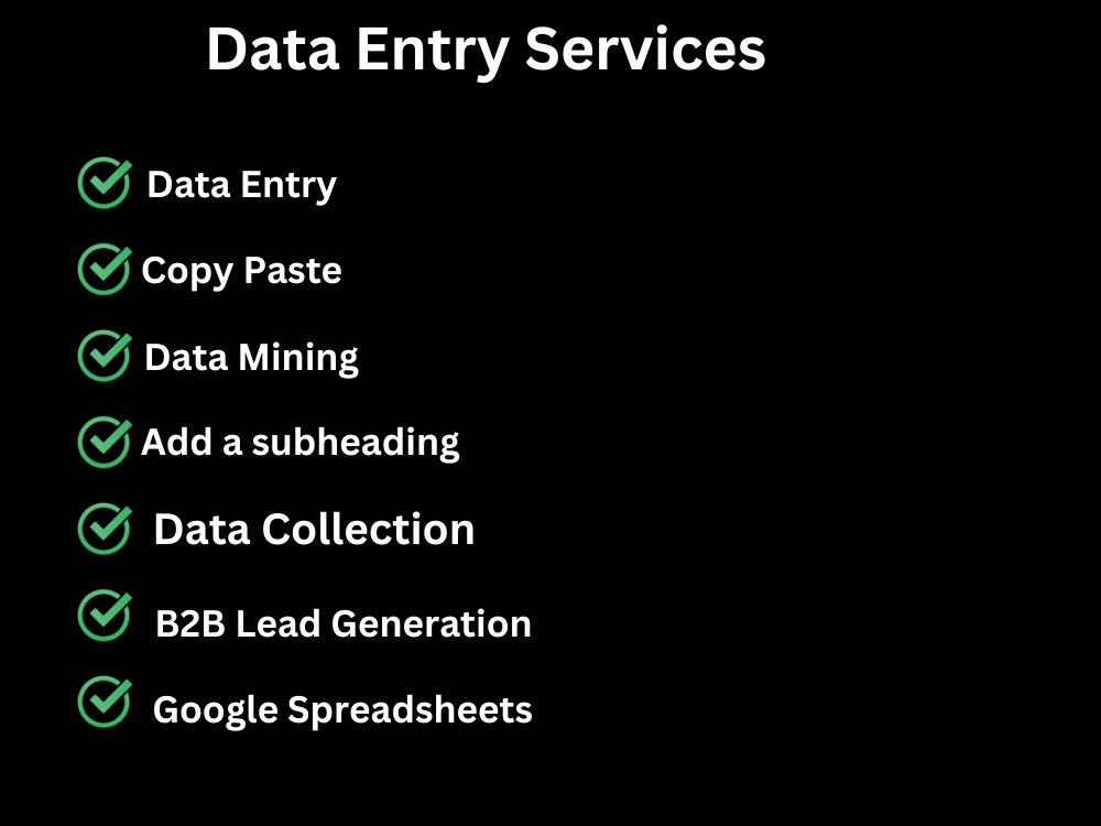 Data Entry Lead Generation Excel Data Mining Google Spreadsheets