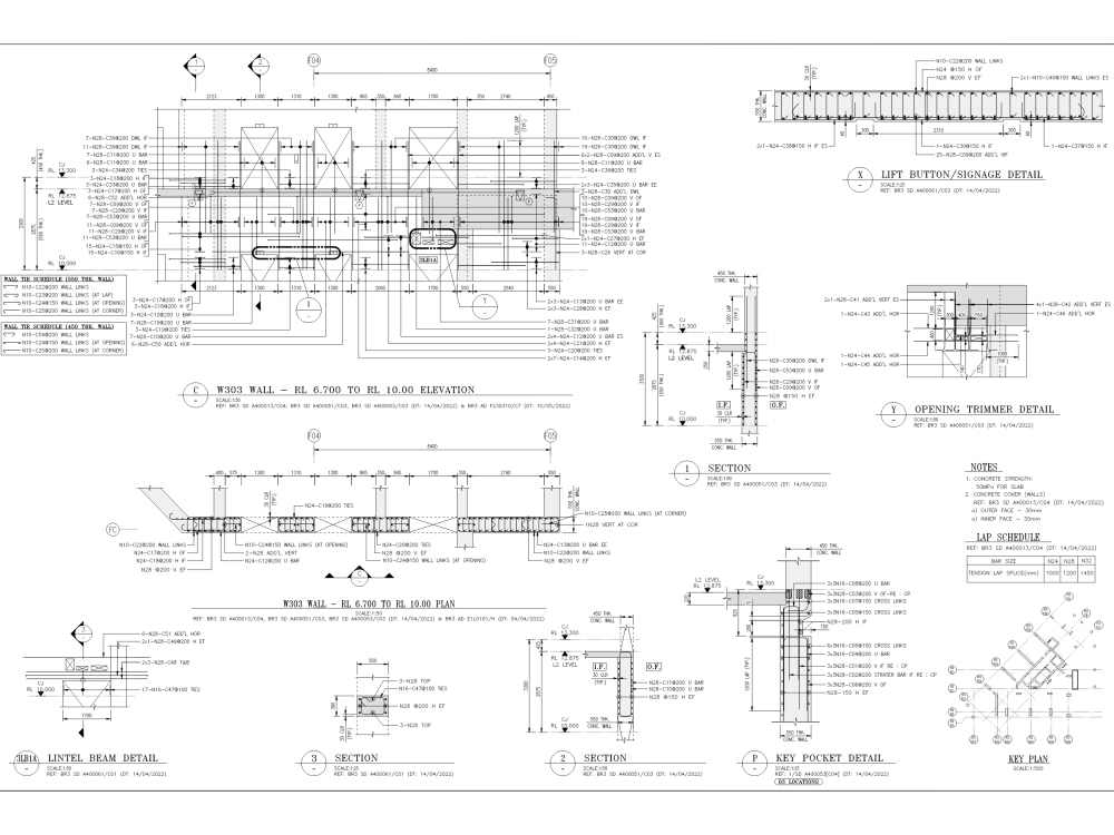 A Rebar detailing shop drawings with Bar Bending Schedule (BBS) | Upwork