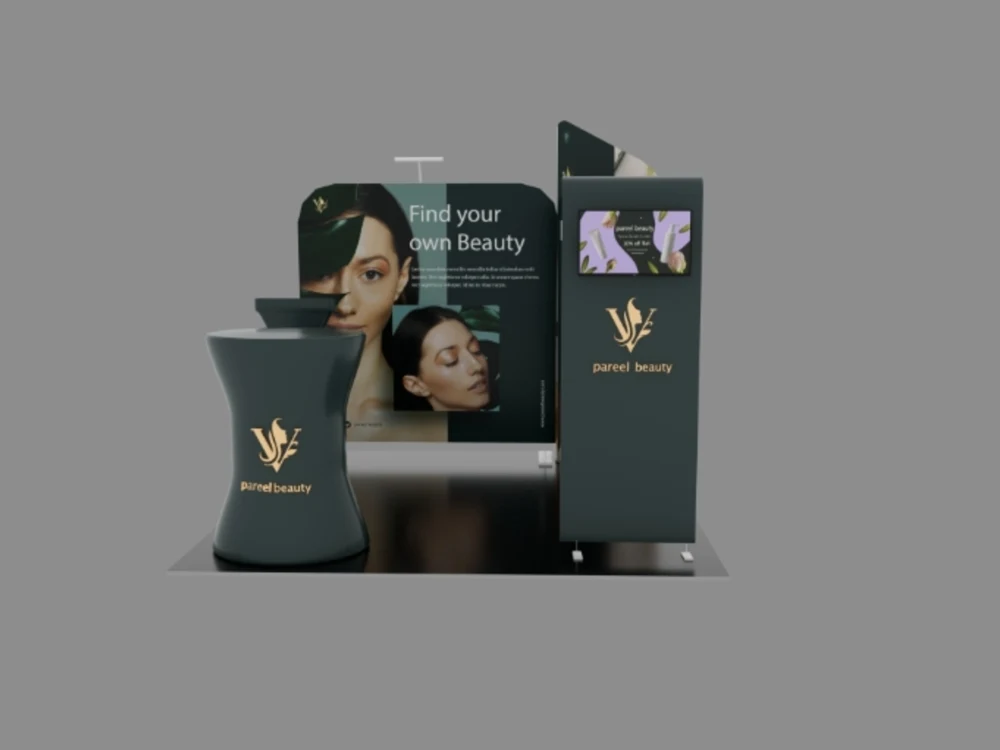 3d Virtual booth, Exhibition stand, stall, 3d trade show booth design ...