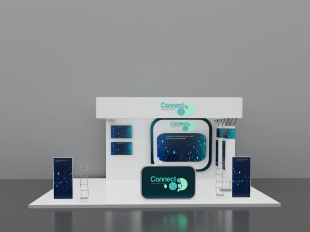 3d Virtual booth, Exhibition stand, stall, 3d trade show booth design ...