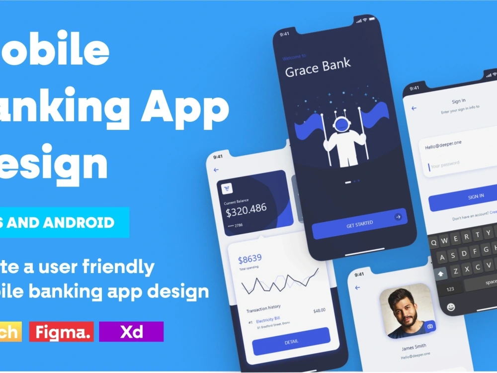 A user friendly mobile banking app design | Upwork