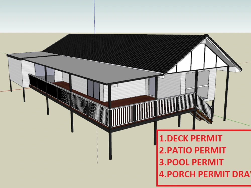 Deck and patio permit drawing set | Upwork