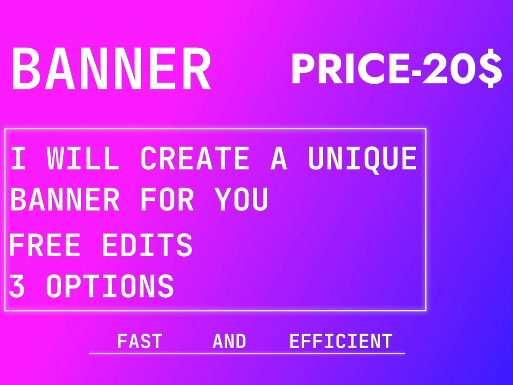 For just $15, I will create a stylish and unique banner for you! | Upwork