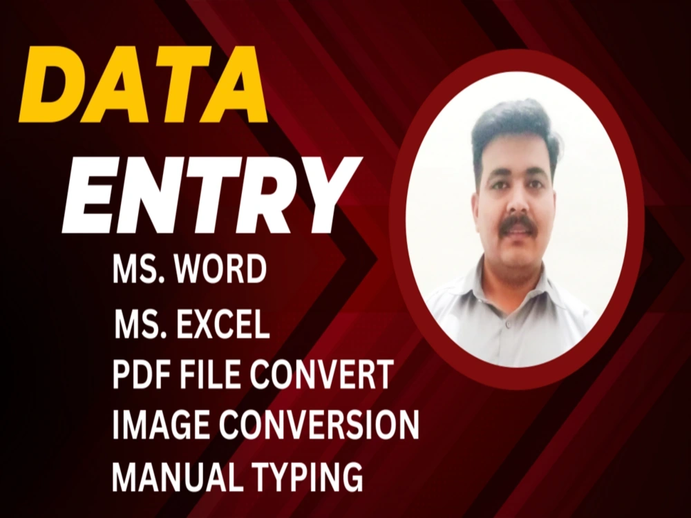 A data entry, pdf conversion, ms excel,ms word, copypaste, Image conversion | Upwork