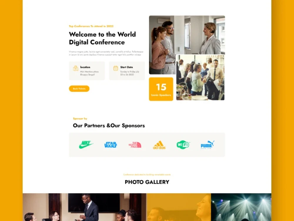 Event Website UI UX Design | Upwork