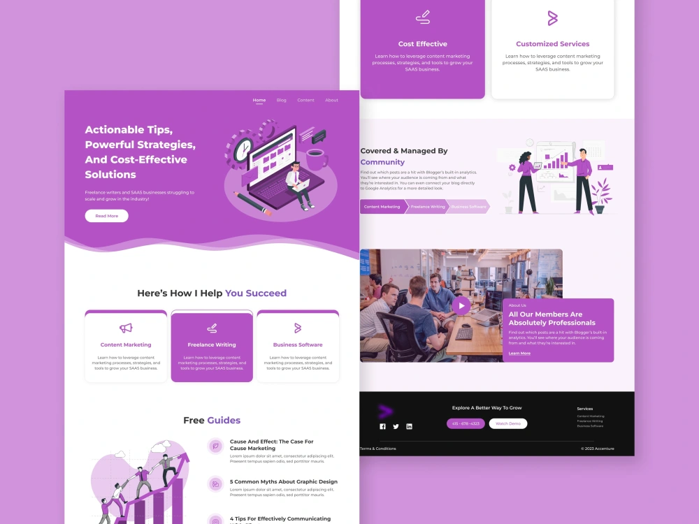 A stunning UI/UX Website / Landing Page / Mobile App Design / Figma ...
