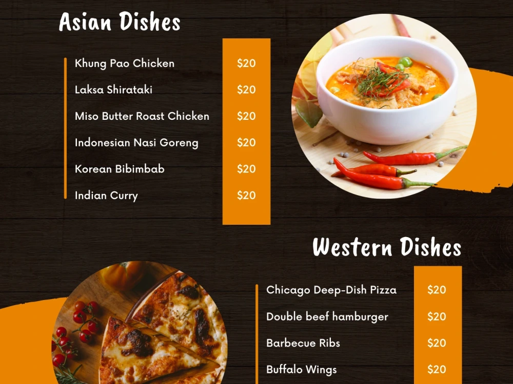 A eye-catchy restaurant menu design | Upwork