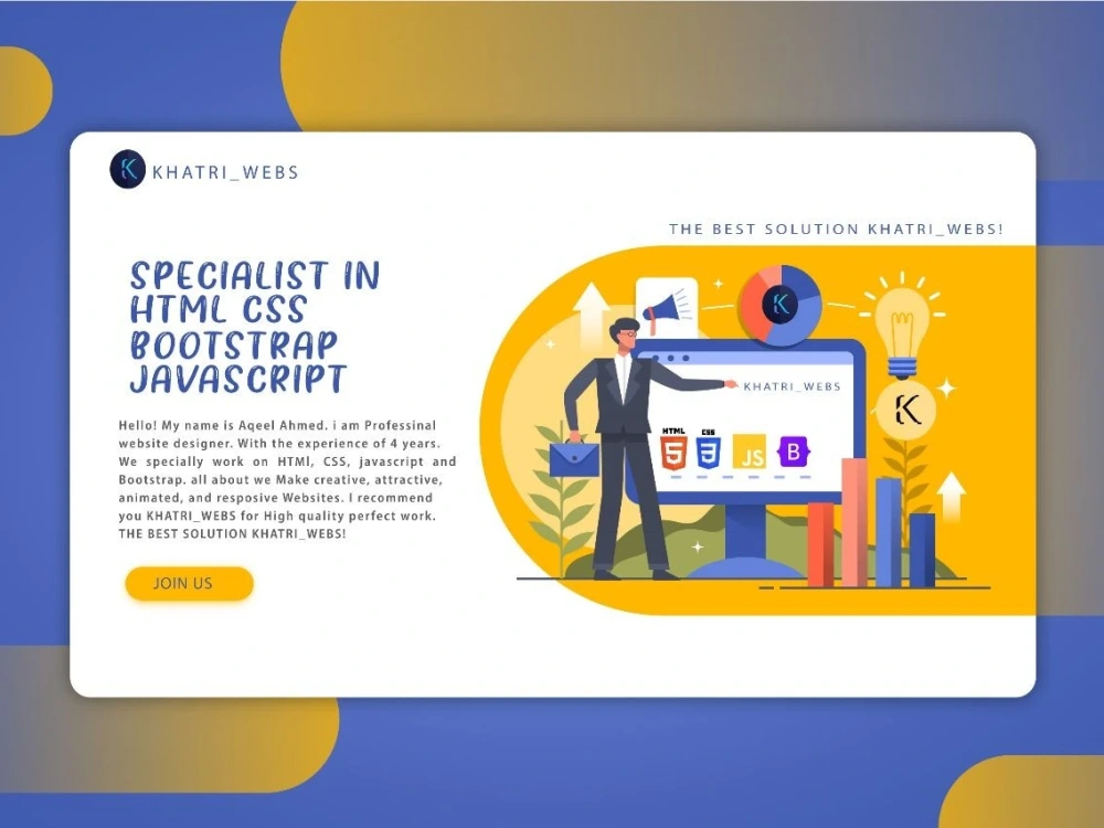 A Singal Page Html CSS JavaScript Website | Upwork A Singal Page Html CSS JavaScript Website | Upwork