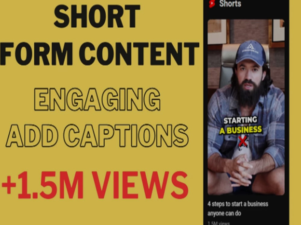 Short form content video editing with captions | Upwork