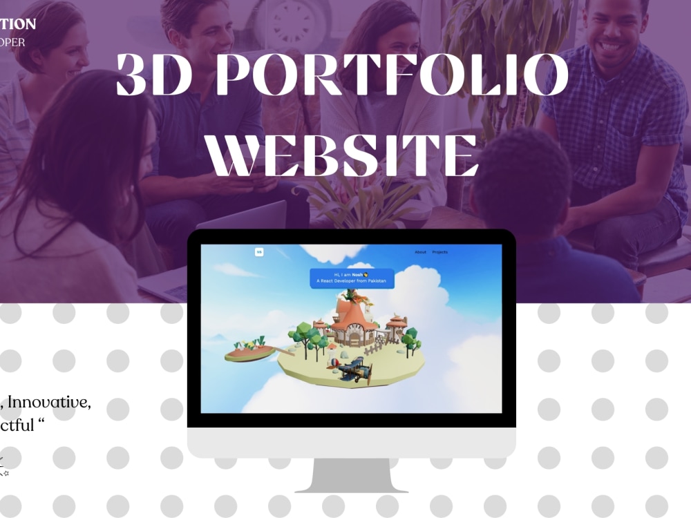 A fantastic 3D portfolio website design | Upwork